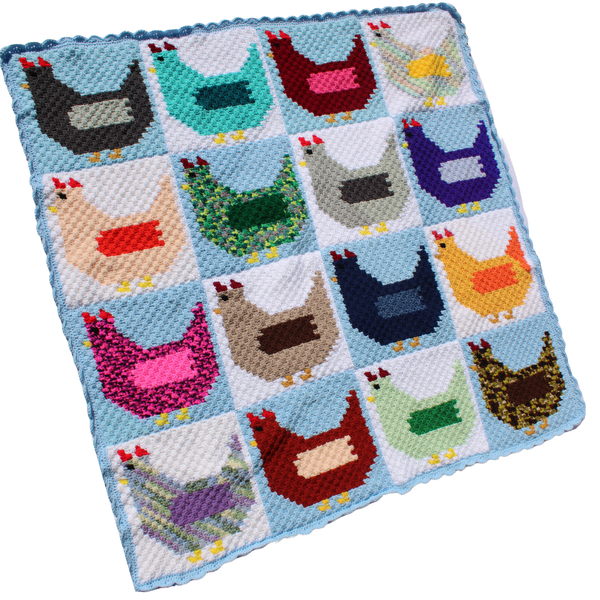 Chicken C2C Afghan Crochet Pattern – My Fingers Fly