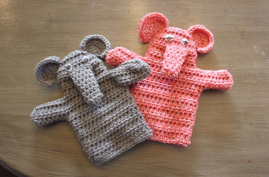 Elephant Hand Puppet Crochet Pattern – My Fingers Fly
